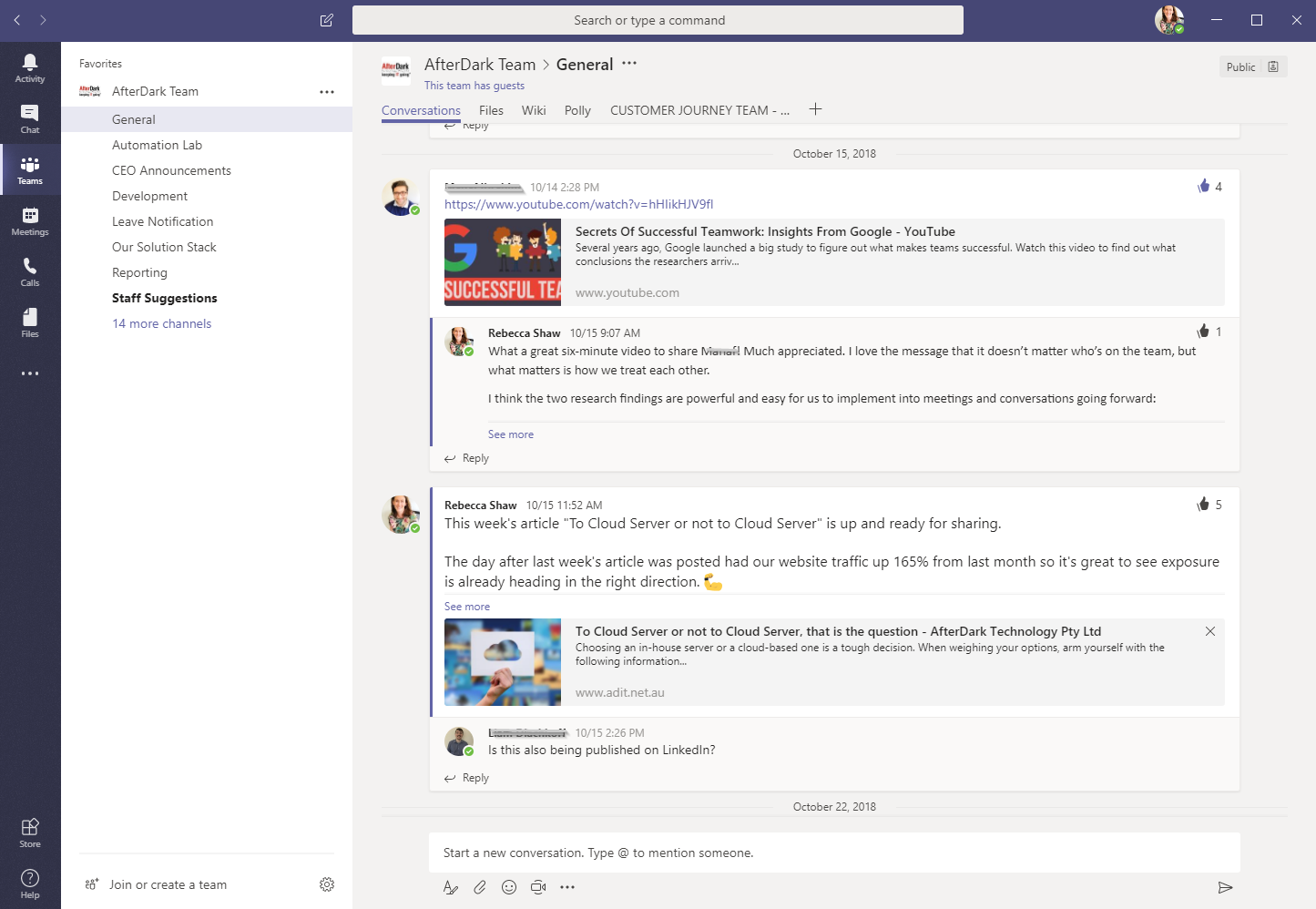 An inside look at how we use Microsoft Teams – AfterDark Technology